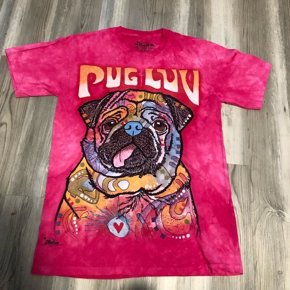 The Mountain | Tops | The Mountain Tie Dye Pug Luv Size Small | Poshmark